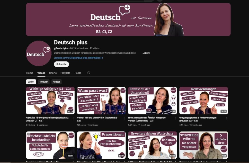 The Best YouTube Channels for Learning German – Natural Language Journey