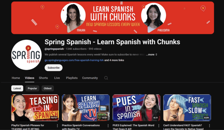 Best YouTube Channels for Learning Spanish - Natural Language Journey