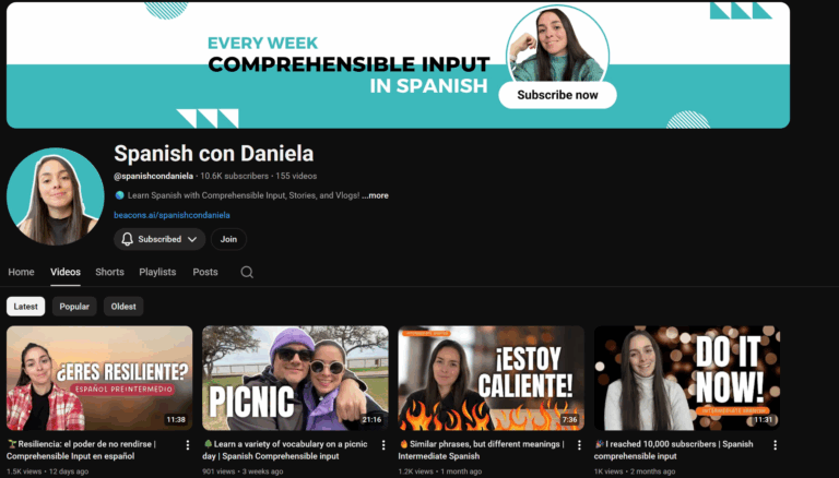 Best YouTube Channels for Learning Spanish - Natural Language Journey X